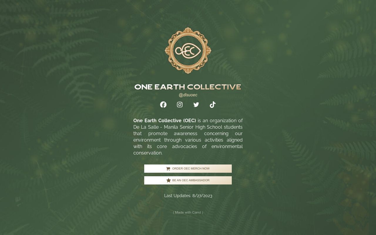 One Earth Collective Carrd